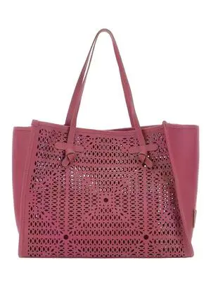 GIANNI CHIARINI Marcella Perforated Leather Tote Bag - Pink