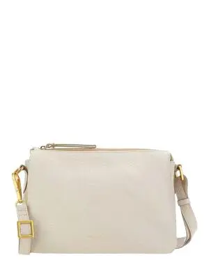 GIANNI CHIARINI Brooke Grained Shoulder Bag - Neutrals