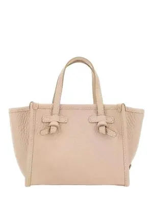 MARCELLA CLUB Grained-Leather Tote Bag Neutrals