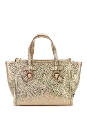 MARCELLA CLUB Grained Top Handle Tote Bag - Gold