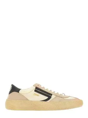PURAAI Panelled Lace-Up Sneakers Neutrals