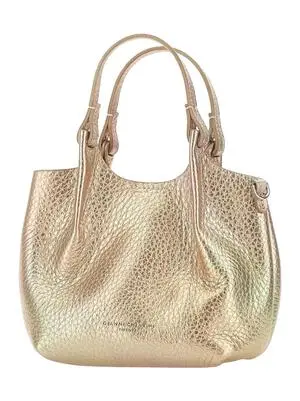 GIANNI CHIARINI Grained-leather Tote Bag - Gold