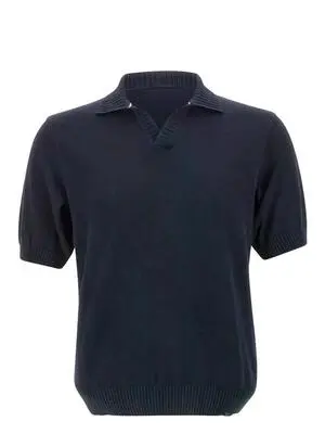 Paul & Shark Open Collar Logo Polo Shirt - Blue