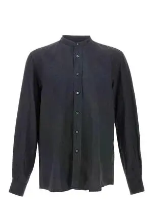 Aspesi Band Collar Bruce Shirt - Black
