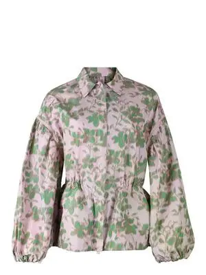 Giambattista Valli Floral-pattern Drawstring Jacket - Pink