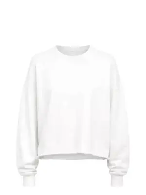 EZR Frayed-hem Sweatshirt - White
