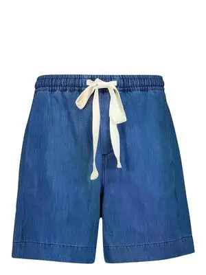 Commas Drawstring Denim Shorts - Blue