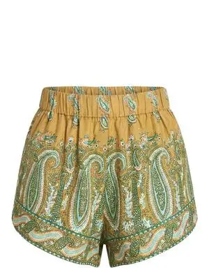 BOTEH Paisley-print Shorts - Green