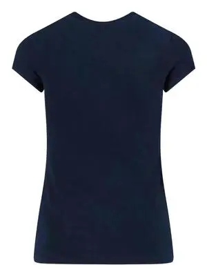 COURREGES Logo-embroidered T-shirt - Blue
