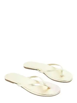 Melissa Odabash Logo-detail Flip Flops - Gold