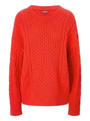 Staud Tracy Cable-knit Sweater - Red
