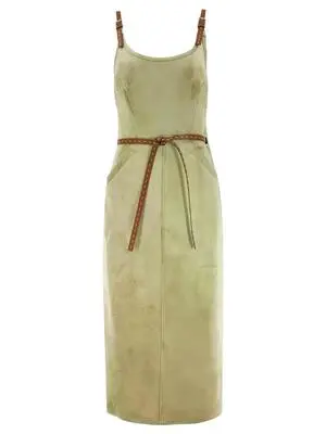 Alexis Melinda Suede Dress - Green