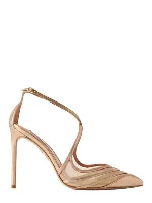 AQUAZZURA T-strap Leather Pumps - Pink