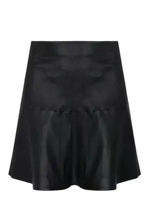 Sprwmn A-line Panelled Skirt - Black