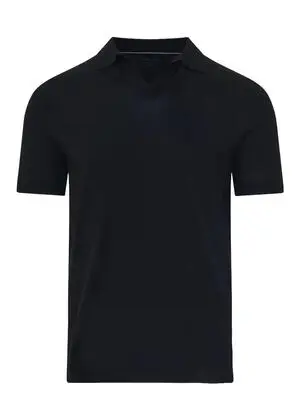 PATRICK ASSARAF Short-sleeve Polo-collar T-shirt - Black