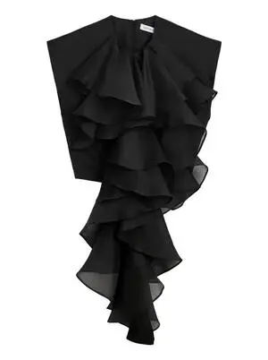 Viktor & Rolf Jabot Organza Top - Black