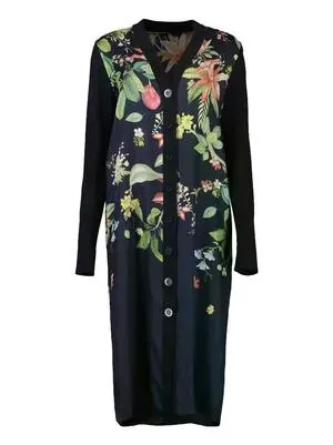 Oscar De La Renta Floral Cardigan - Blue