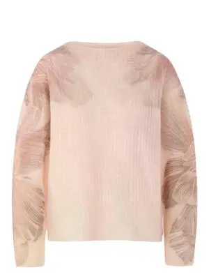 MARCCAIN Floral-print Sweater Knitted In Germany - Pink