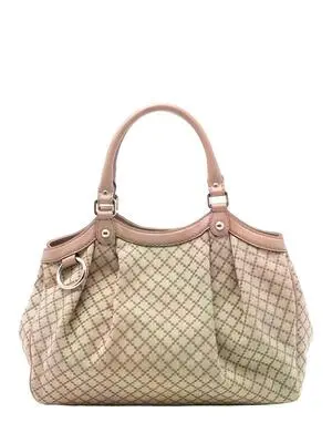 Gucci Medium Diamante Canvas Sukey Tote Bag - Brown