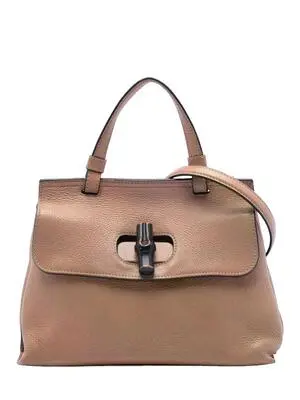 Gucci Small Leather Daily Satchel - Brown