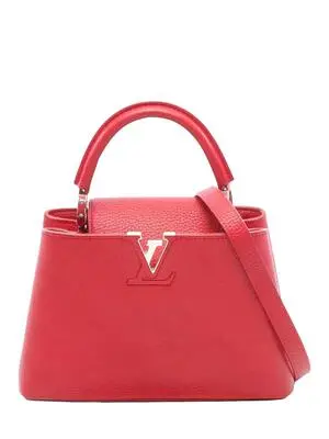 LOUIS VUITTON 2017 Taurillon Capucines Bb Satchel - Red