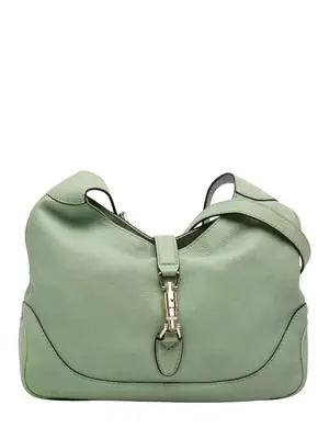 Gucci Calfskin Jackie O Bouvier Crossbody Bag - Green