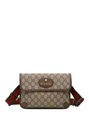 Gucci Gg Supreme Web Neo Vintage Belt Bag - Brown