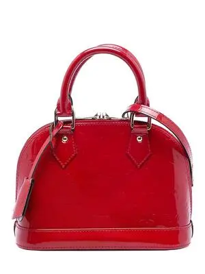 LOUIS VUITTON Monogram Vernis Alma Bb - Red