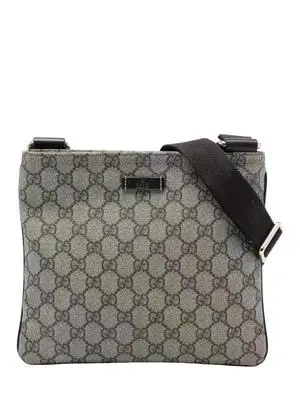 Gucci Gg Supreme Crossbody Bag - Brown