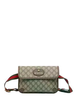 Gucci Gg Supreme Web Neo Vintage Belt Bag - Brown