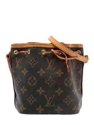 LOUIS VUITTON 2017 Monogram Nano Noe Bucket Bag - Brown