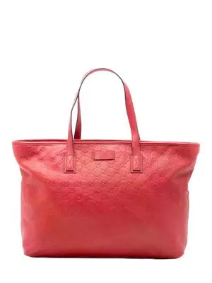 Gucci Large Sissima Tote Bag - Red