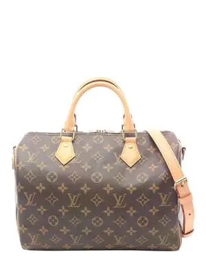LOUIS VUITTON 2018 Monogram Speedy Bandouliere 30 Satchel - Brown