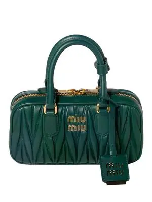 Miu Miu Arcadie Matelassé Nappa Leather Mini-bag - Green