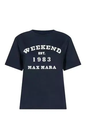 Max Mara Lettering Crew-neck T-shirt - Blue