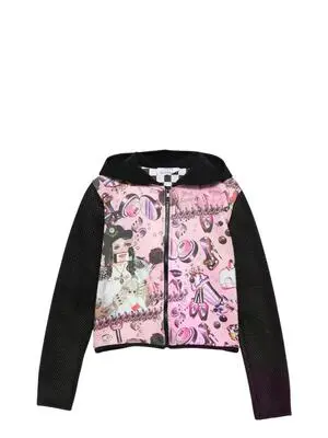 THE ARTISTYLIST Printed Zip-up Hoodie - Pink