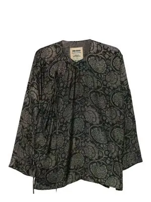 UMA WANG Tanesha Floral Blouse - Black