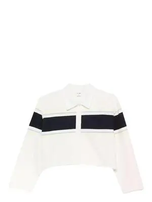 RE/DONE Stripe-detail Polo Top - Neutrals