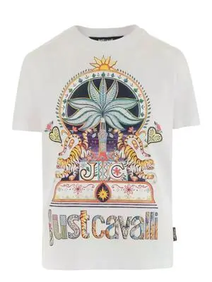 Just Cavalli Printed Short-sleeved T-shirt - White