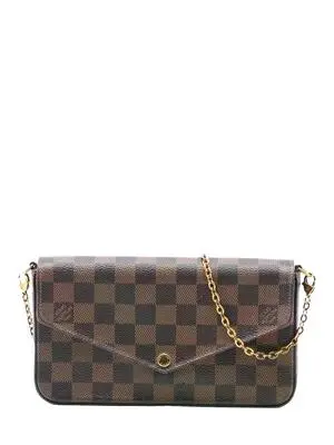 LOUIS VUITTON Damier Ebene Pochette Felicie - Brown