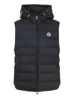 Moncler Quilted Hooded Vest - Blue