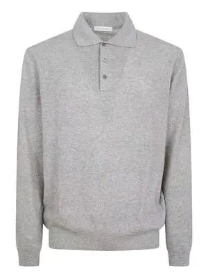 CRUCIANI Long-sleeve Polo Shirt - Grey