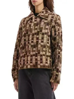 ADER ERROR Patterned Jacket - Brown