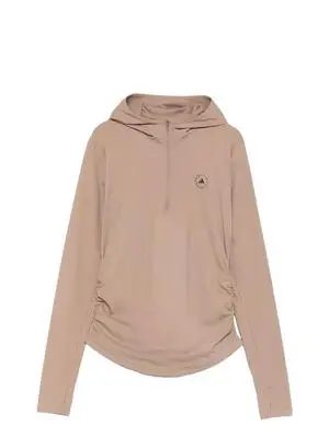 Adidas By Stella McCartney Hooded Ruched Hoodie - Neutrals