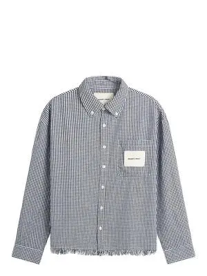 BRAM'S FRUIT Distressed Farmer’s Shirt Ls - Black