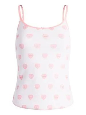 SKIMS Pointelle Tank - Snow Lace Hearts