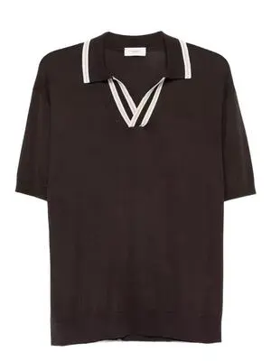 PAOLO PECORA V-neck T-shirt - Brown