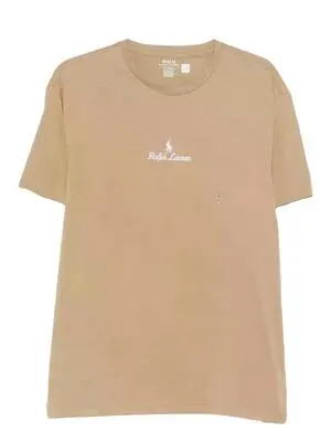 Polo Ralph Lauren Embroidered-logo T-shirt - Neutrals