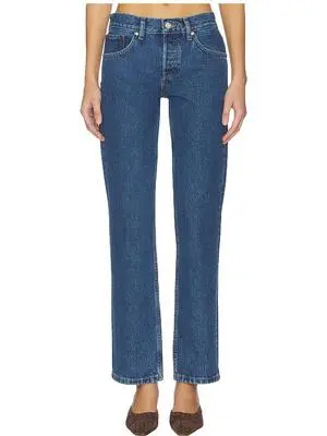 EB DENIM Ariel Mid Rise Wedgie Jeans - Blue