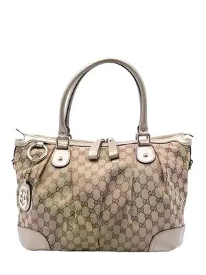 Gucci Gg Canvas Sukey Satchel - Brown